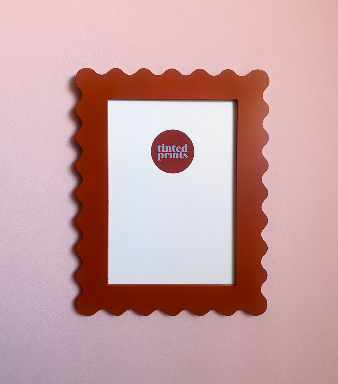 A4 Terracotta Squiggle Frame – Tinted Prints