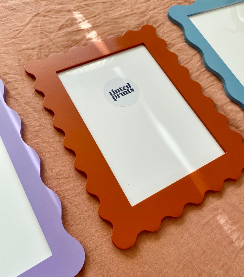 A4 Terracotta Squiggle Frame – Tinted Prints